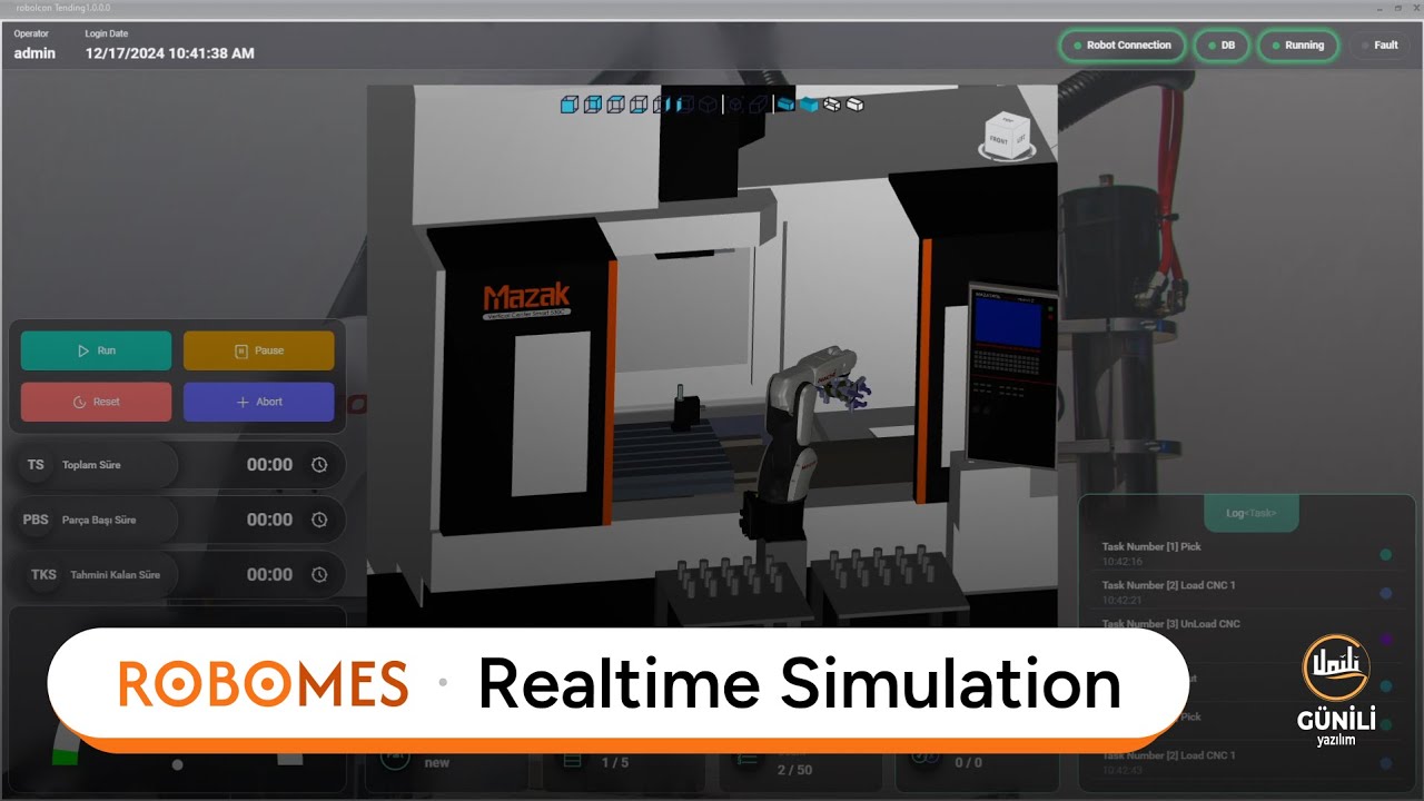 RoboMES Tending Module Realtime Simulation - YouTube