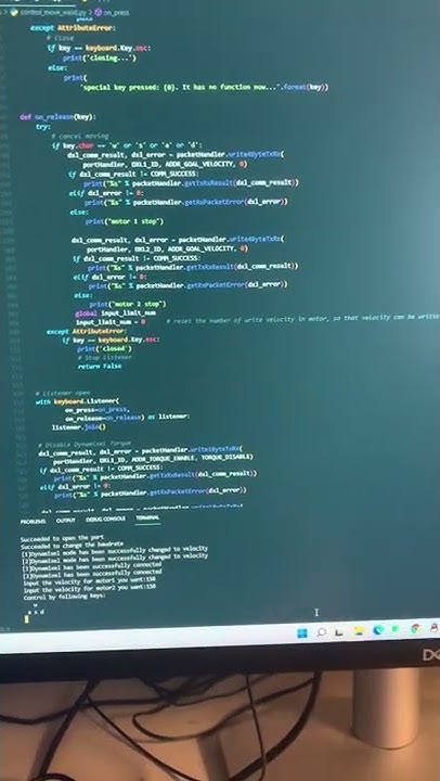Via U2D2 control two DYNAMIXEL motors in Python - YouTube