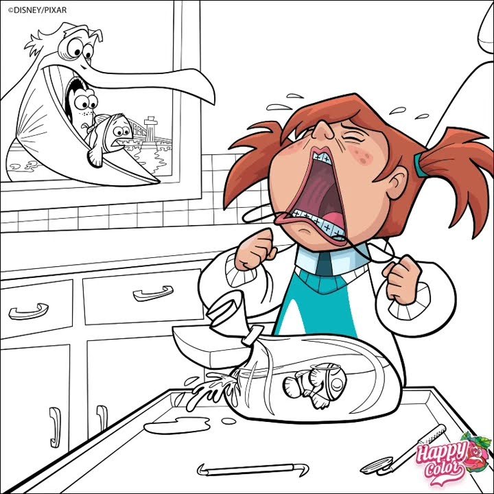 (Hard Mode) Happy Color - Darla Says Wake Up Fishy (Disney Pics) - YouTube