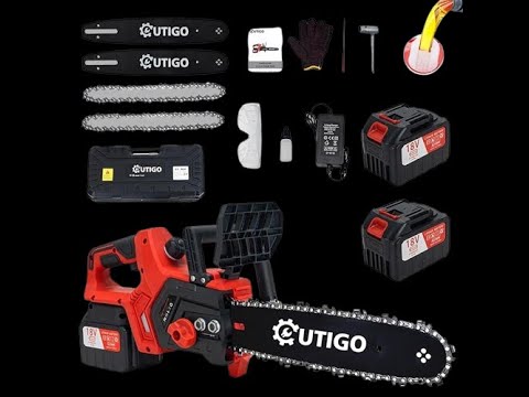 OUTIGO Motosierra Bateria, Motosierra 9000mAh, Motosierra Eléctrica 12 ...