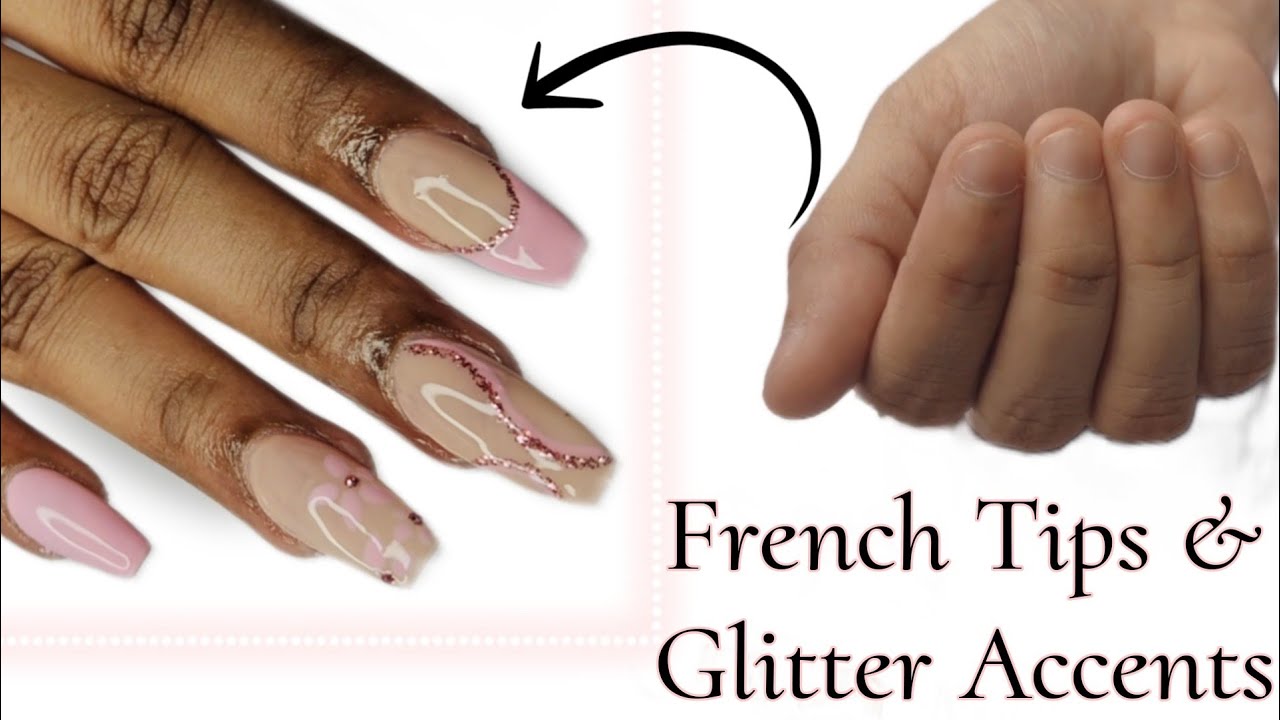 French Tips & Glitter How-To PART 2 - YouTube