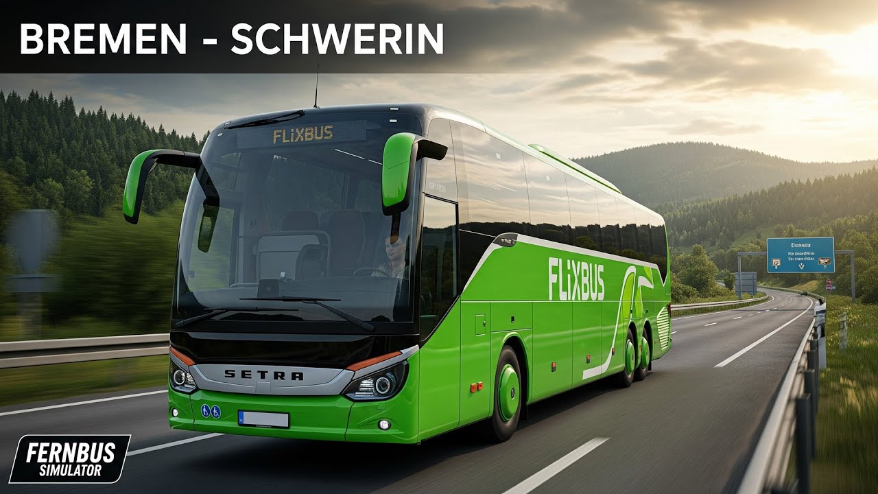 Fernbus Simulator | Setra Top Class | Bremen → Schwerin | HORI Wheel ...