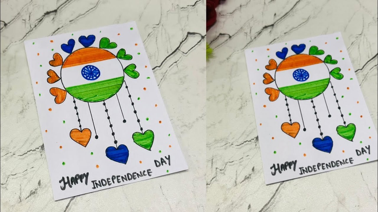 How to make Independence Day Card🇮🇳🫶|Independence Day Special greeting ...