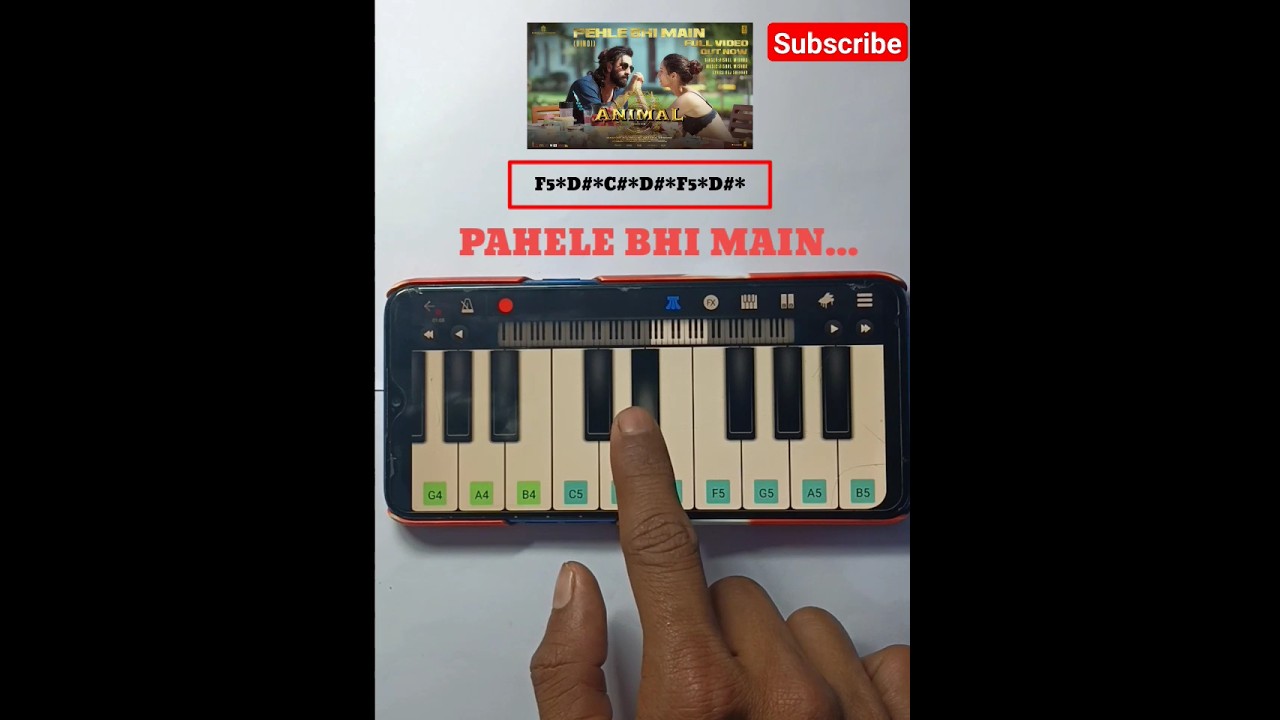 phele bhi main - animal movie #shorts #piano - YouTube