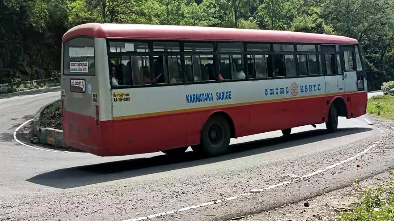 MM Hills Road KSRTC Bus And Car Bike Turning Hairpin Bend Karnataka ...