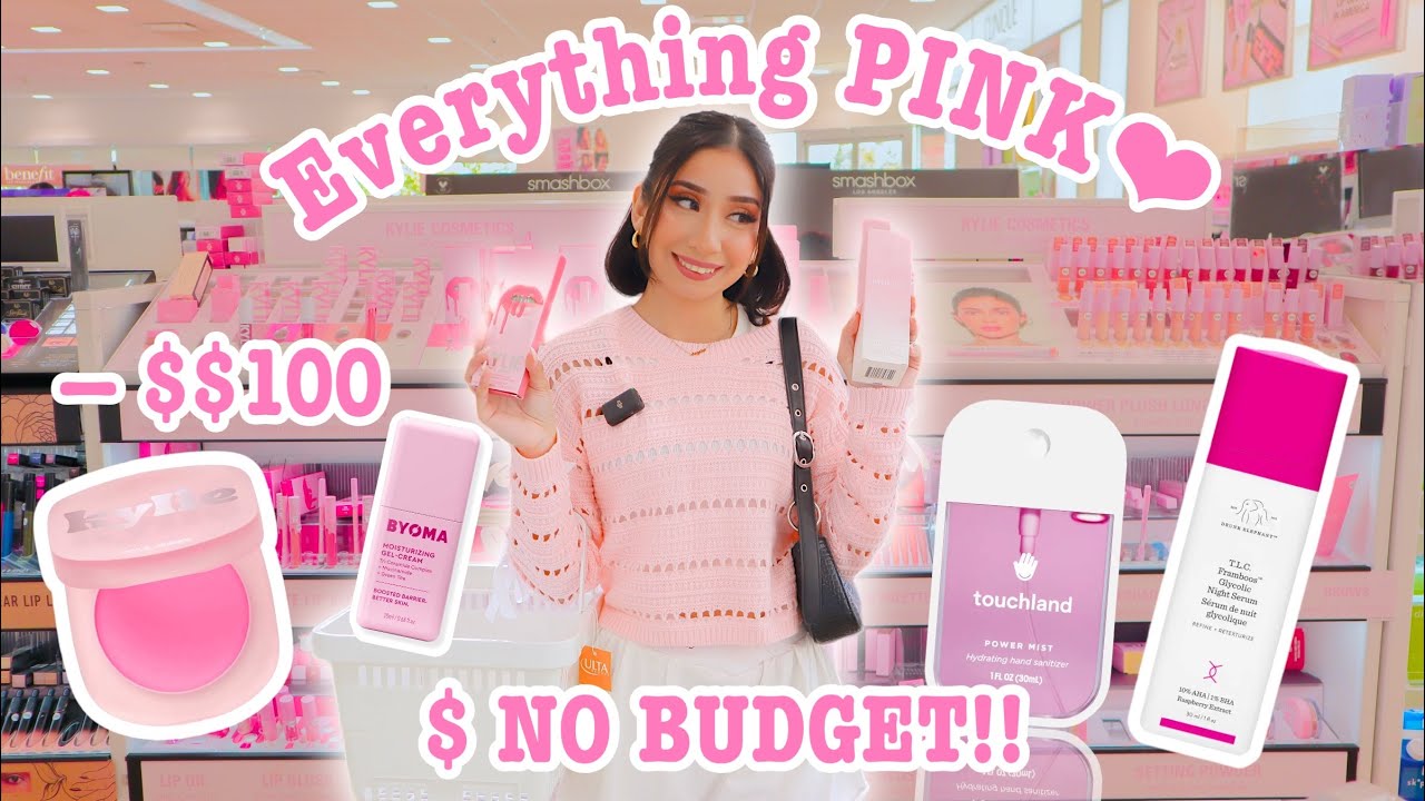 Buying only PINK VIRAL beauty products at ULTA | SHOPPING SPREE!! - YouTube