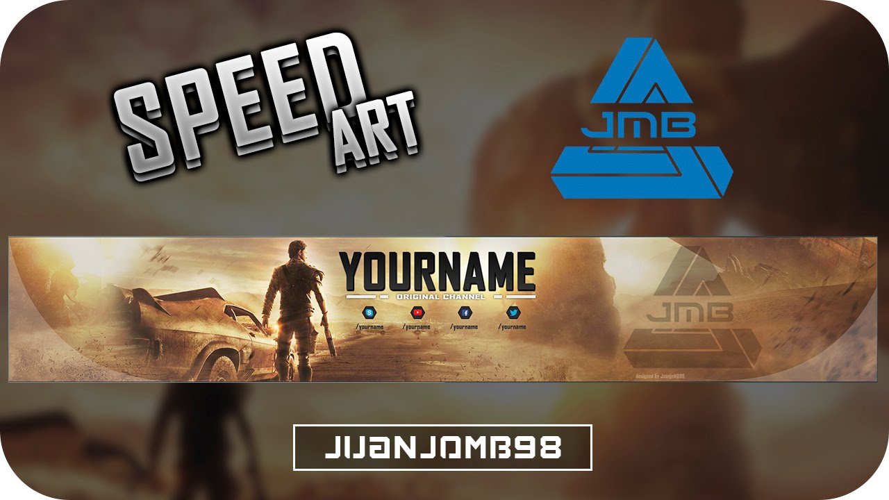 Speed art | Free Template | Banner Youtube Mad Max HD - YouTube