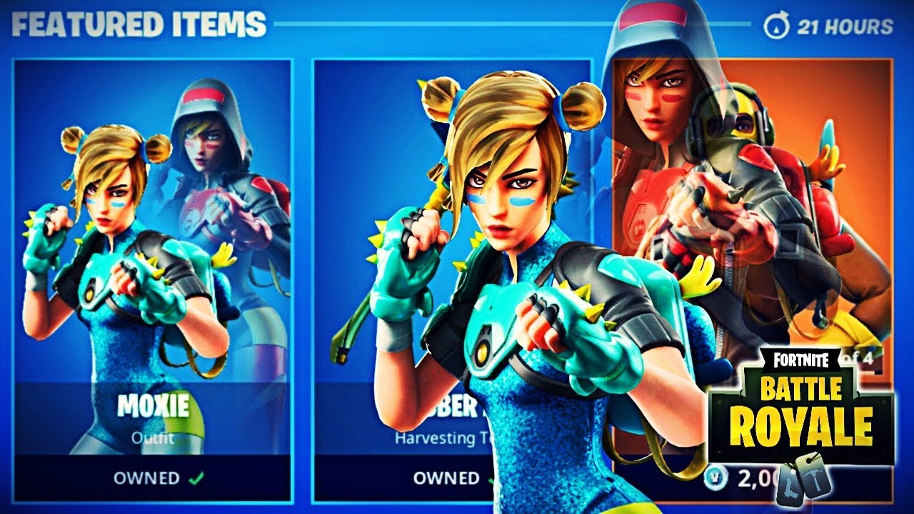 NEW MOXIE SKIN + CLOBBER AXE PICKAXE NEW FORTNITE ITEM SHOP UPDATE ...