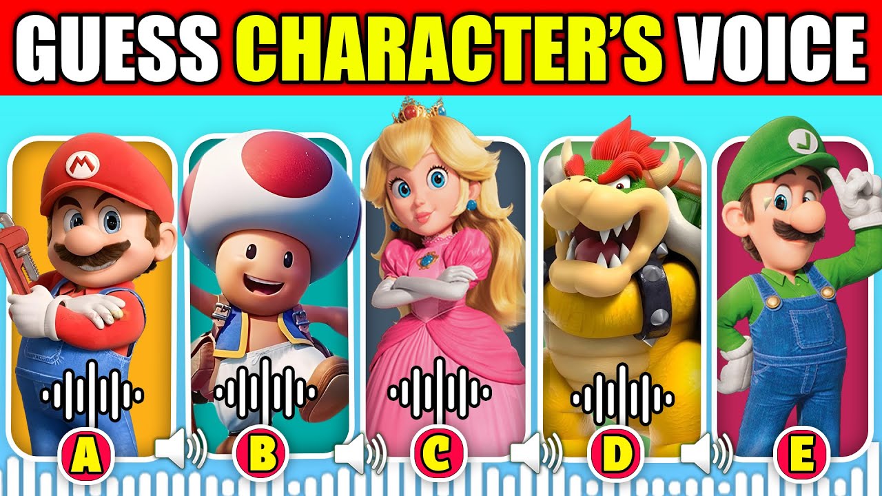 IMPOSSIBLE 🔊 Guess The Super Mario Bros. Movie Characters by their ...