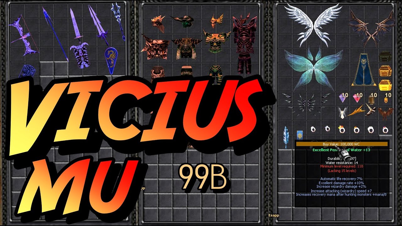 Vicius MU 99B ( Fast Server ) | Mu Online PC - YouTube