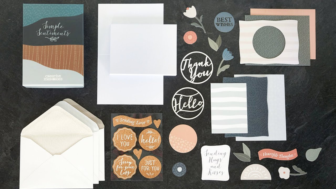 Simple Sentiments Card Kit by Creative Memories - YouTube