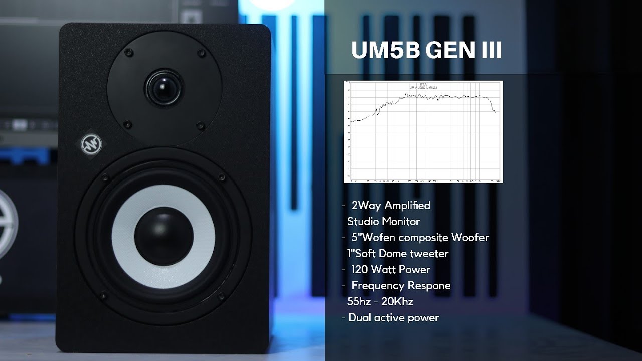 UM AUDIO UM5B GEN 3 Frequency response & sound test - YouTube