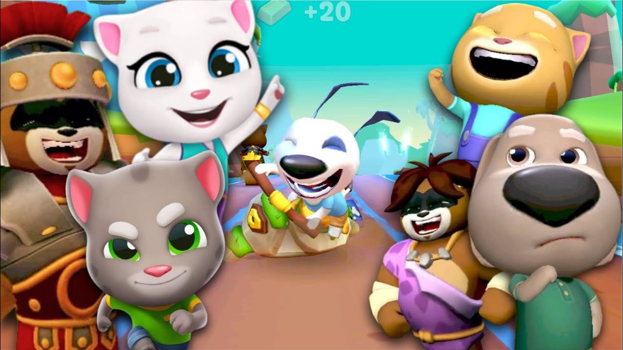 All Characters and Worlds Part 1 | Talking Tom Time Rush | Full Screen ...