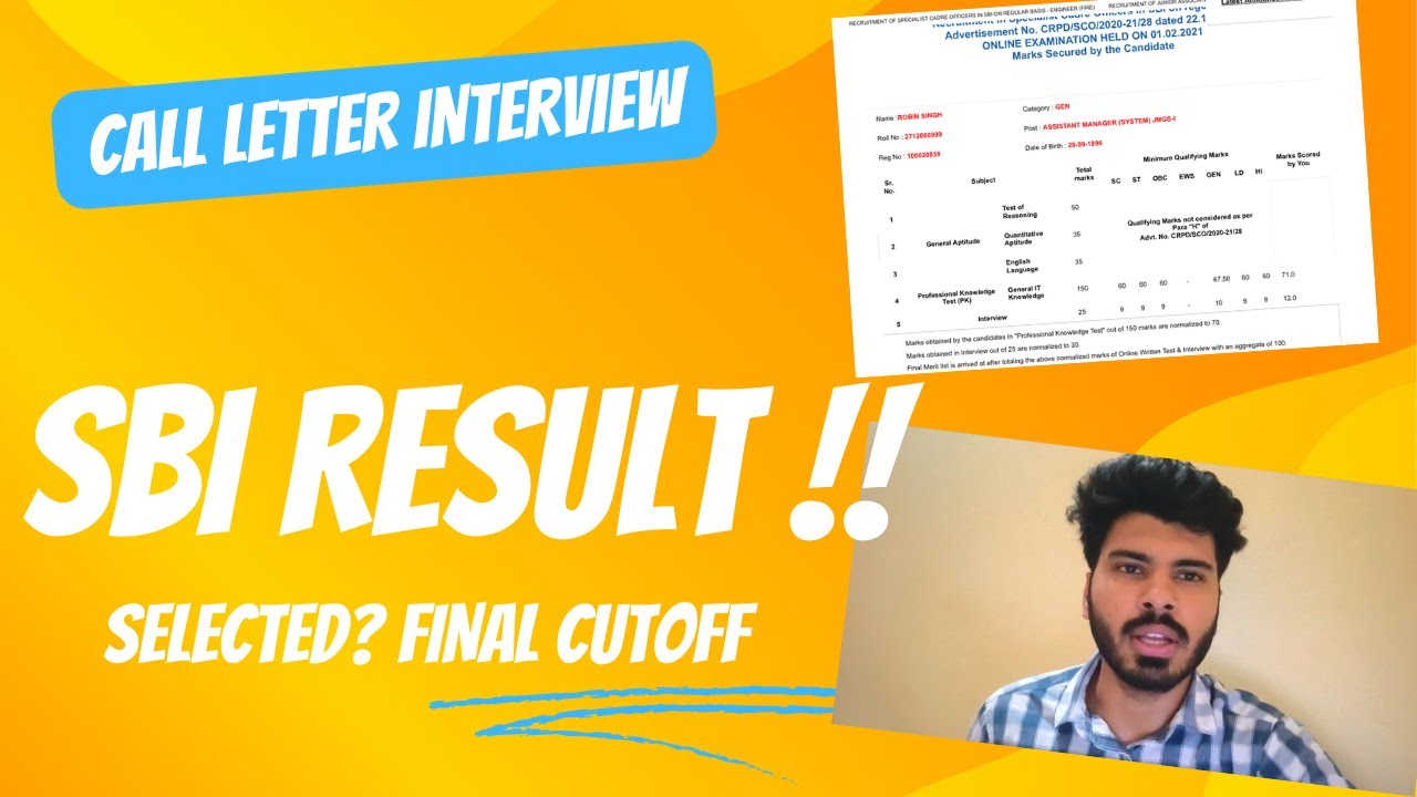 SBI Interview and Results - YouTube
