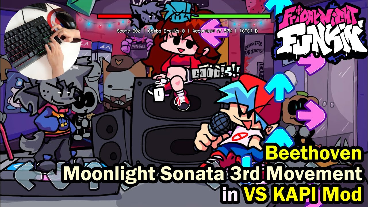 Beethoven Moonlight Sonata 3rd Movement (NYAW) in VS KAPI Mod FNF - YouTube