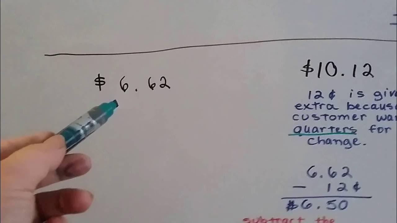 Addition #12 - Making change as a cashier - YouTube