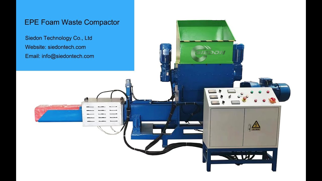 EPE Cold Compactor EPE Foam Waste Recycling Compactor Machine - YouTube