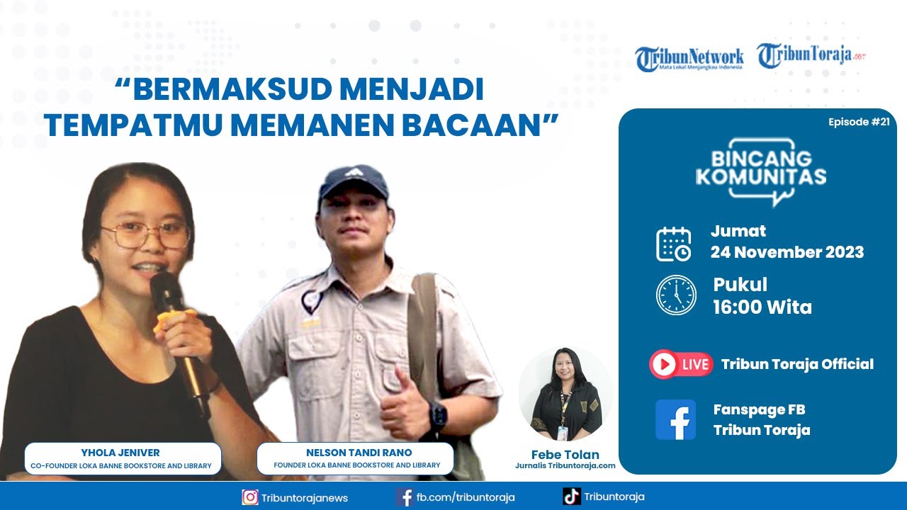 🔴LIVE BINCANG KOMUNITAS TORAJA #21: "Bermaksud Menjadi Tempatmu Memanen ...