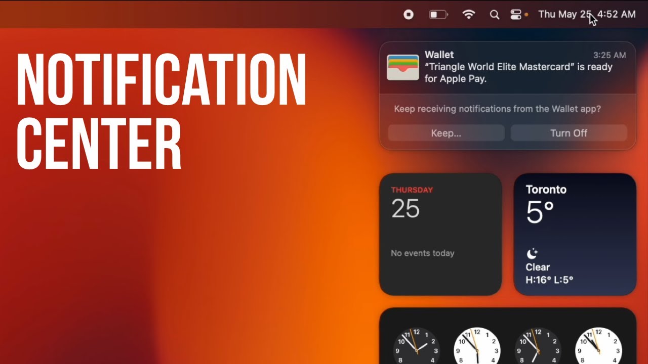 Use Notification Center on Mac - YouTube