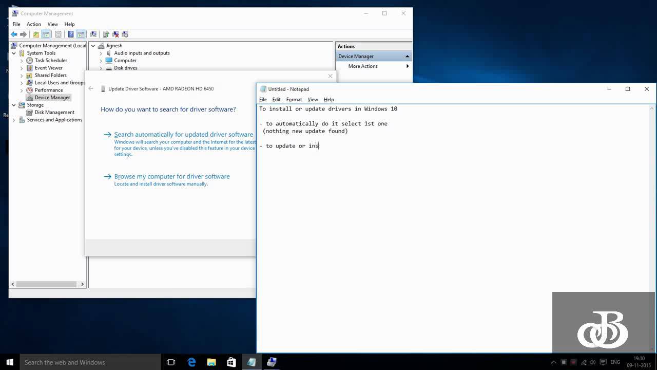 Update or Install Drivers in Windows 10 [Edited] - YouTube