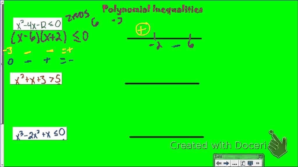 8.1 Polynomial Inequalities - YouTube