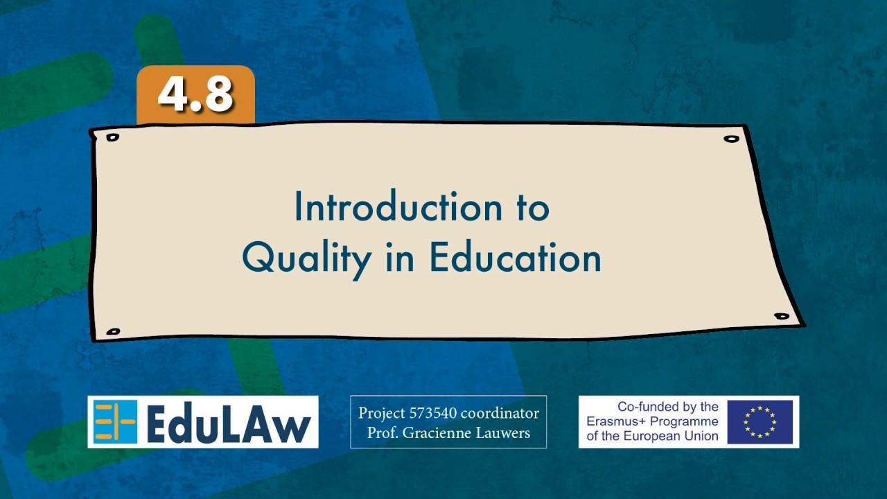4.8 Introduction to Quality in Education - YouTube