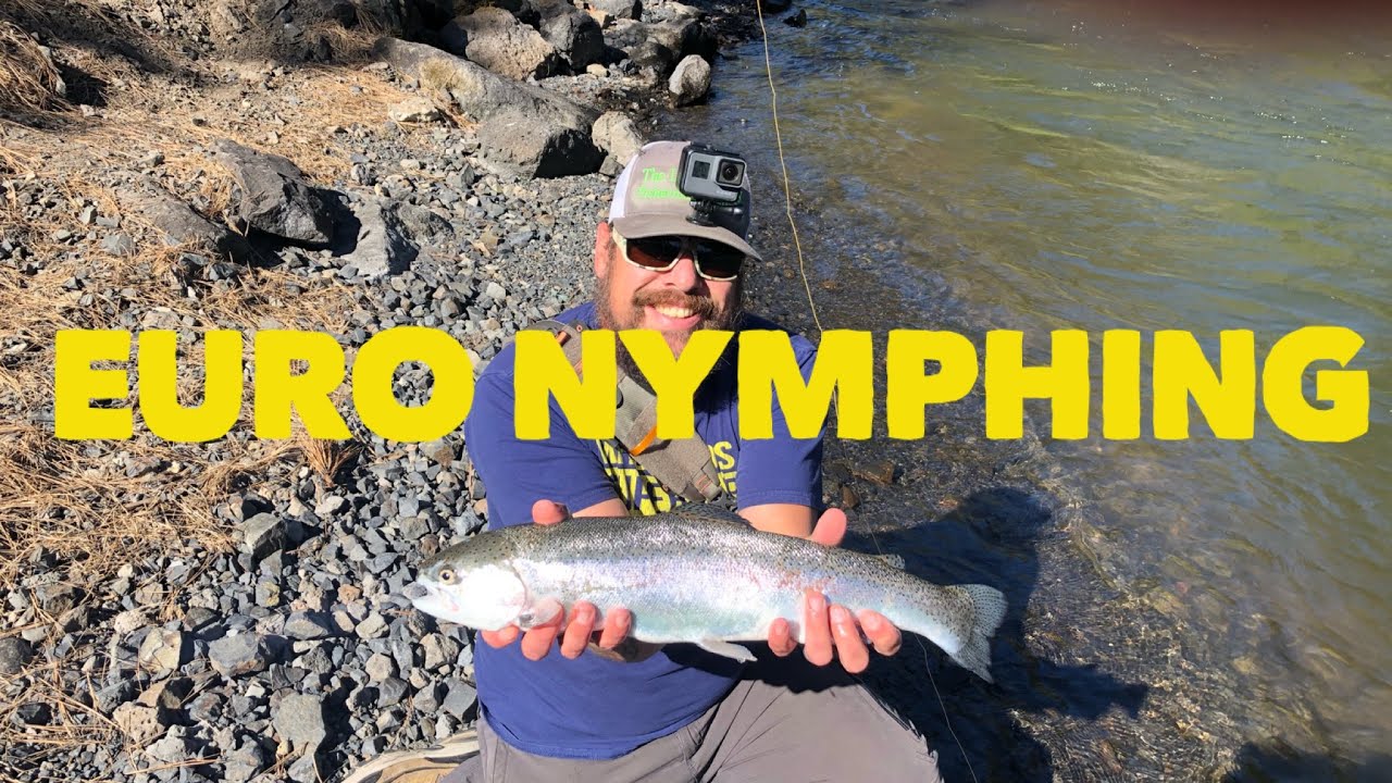 Euro Nymphing Deschutes drop shot setup River Bend Oregon Huge Rainbow ...