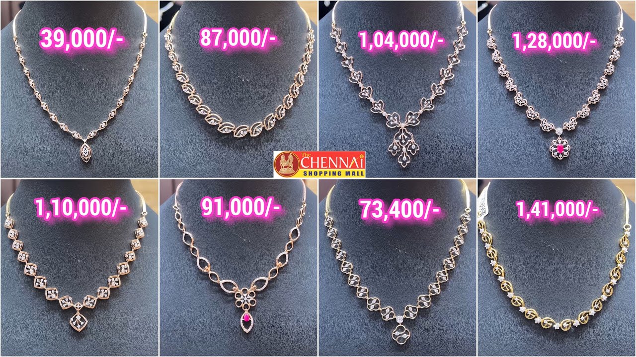 39,000/- Diamond Necklace | Budget Friendly Diamond Necklaces | Chennai ...