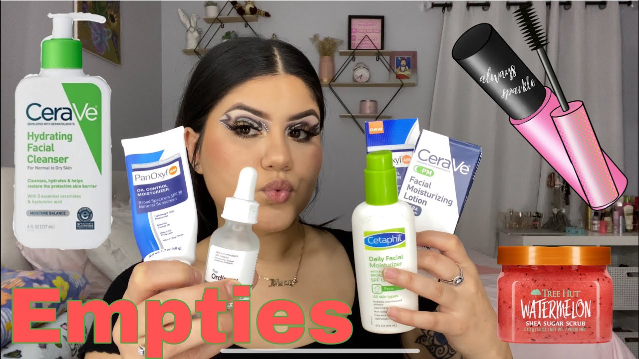 MAKEUP EMPTIES | ALL OF THE MAKEUP & SKIN CARE I LOVE - YouTube