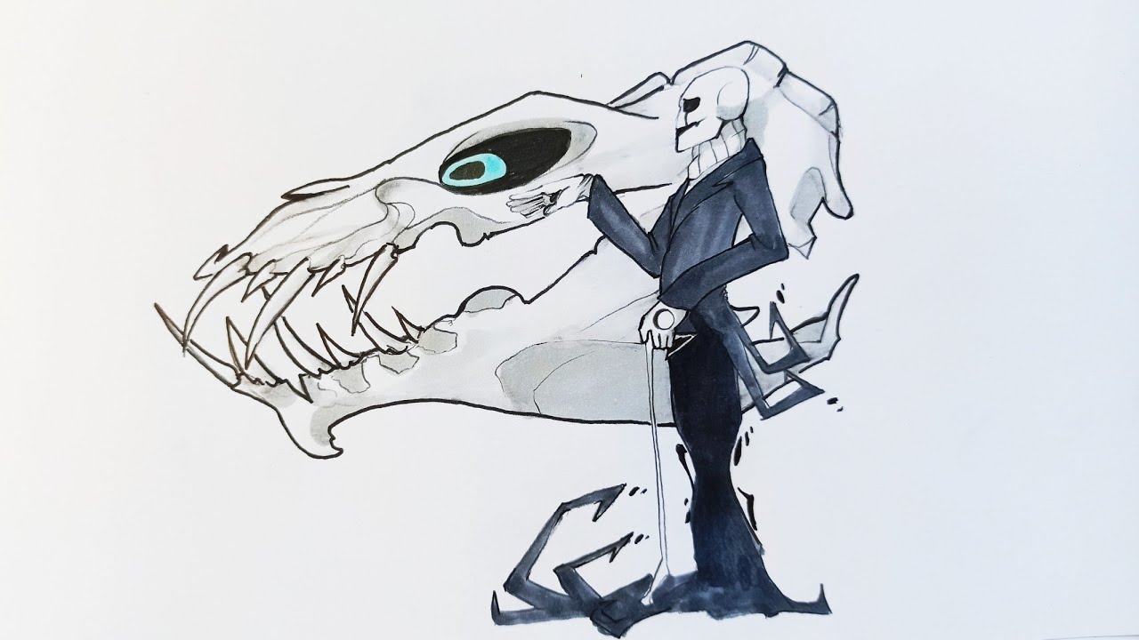 Drawing Gaster Blaster Undertale - YouTube