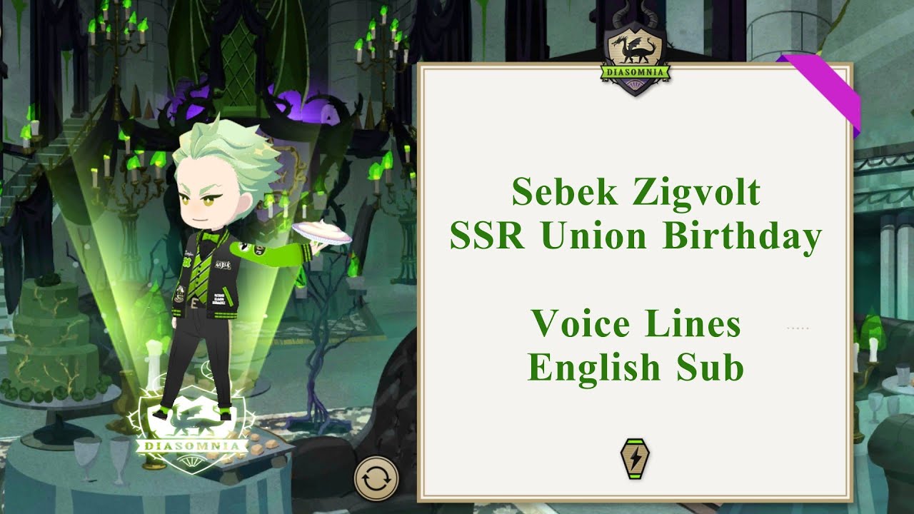 Sebek Zigvolt - SSR Union Birthday - Voice Lines - Disney Twisted ...