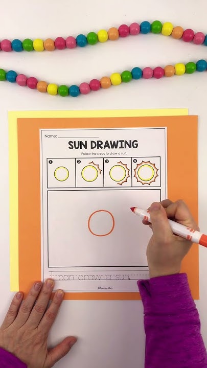 Sun Drawing for Kids Preschool and Kindergarten Art Lesson Summer ...