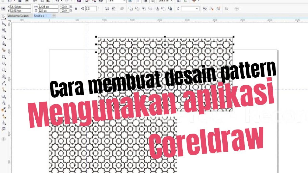Tehnik pembuatan desain pattern menggunakan aplikasi Coreldraw - YouTube