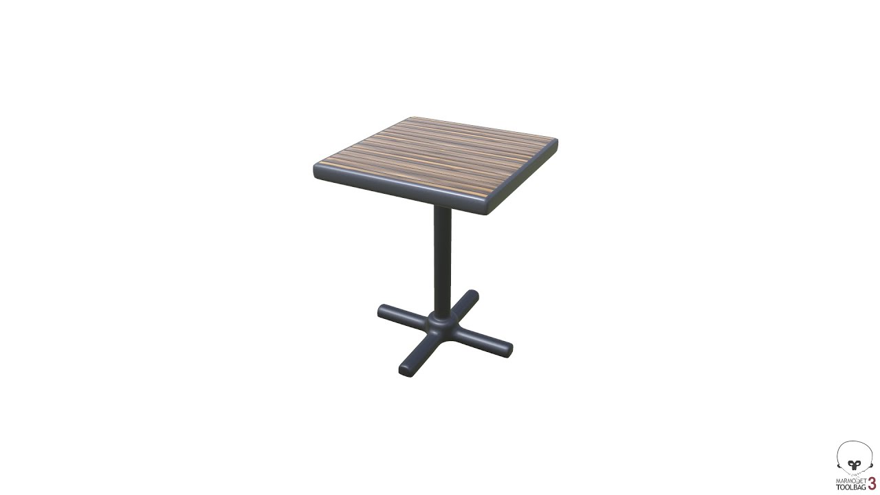 Restaurant Single Table 3D Model - YouTube