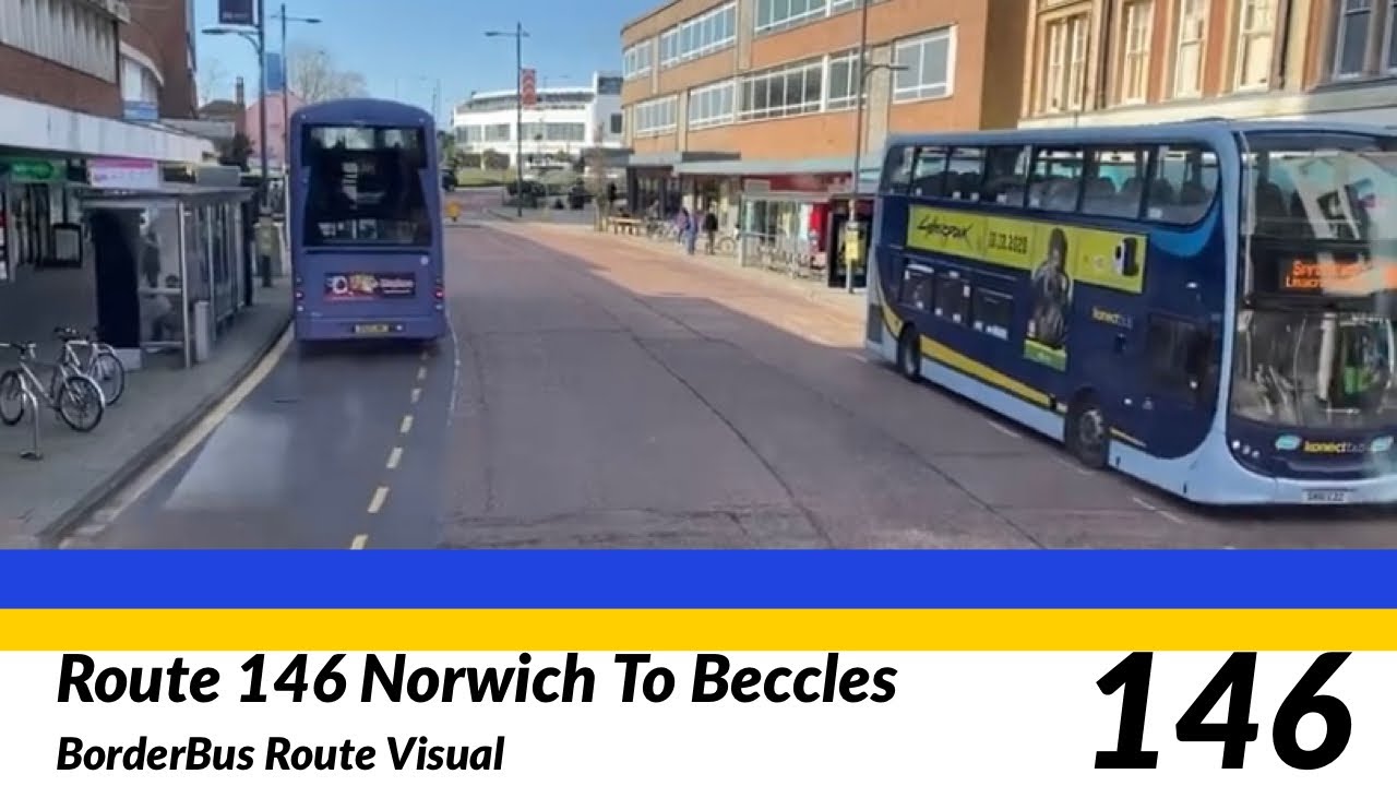 **Unedited** Borderbus Route 146 Route Visual Norwich To Beccles - YouTube