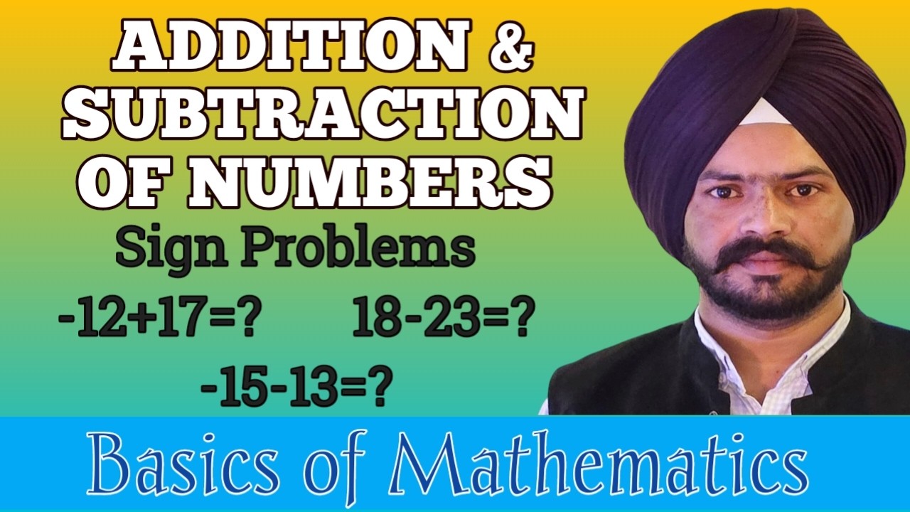 Addition & Subtraction of Numbers। Basics of Mathematics। Positive & Negative Numbers। #jasvir44 ...
