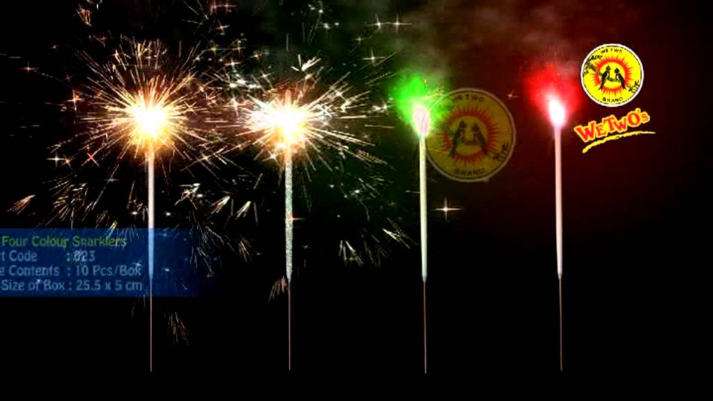 10cm Four Colour Sparklers - YouTube