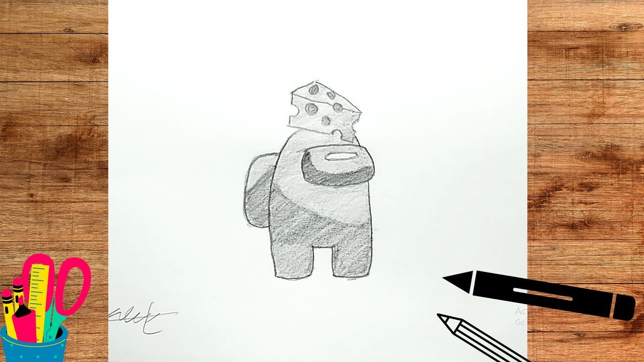 Among Us Character Drawing Easy Step by Step - YouTube