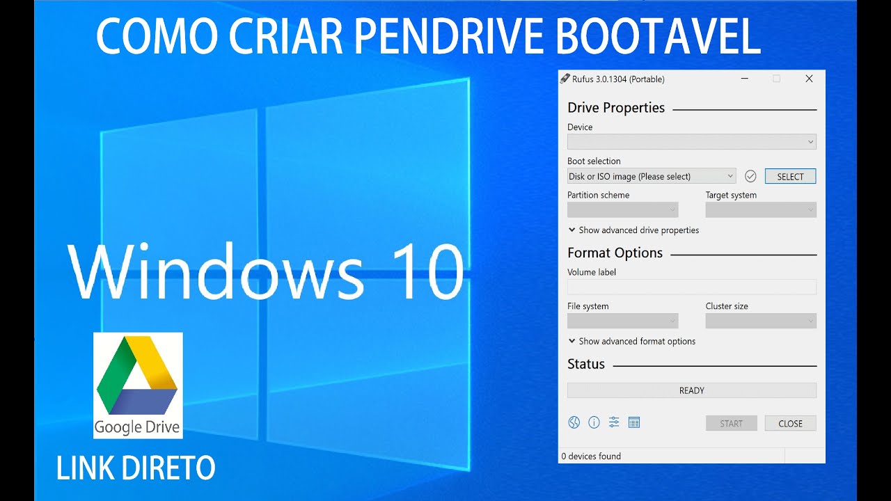 Como criar pendrive bootavel - Windows 7-8-10 - Link Direto - YouTube