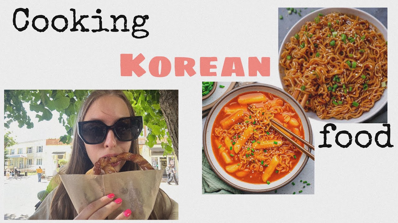 Cooking n eating Korean food 😋 - YouTube