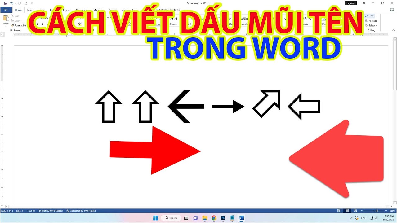 Cách Viết Dấu Mũi Tên Trong Word Chỉ Vài Bước - YouTube
