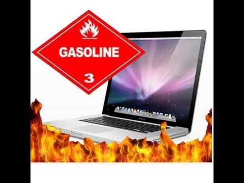 Burning new Macbook PRO with GASOLINE DESTROYED - YouTube