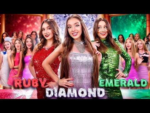 Smaragd, Rubin und Diamant Wurden Models! Schmuck Mädchen im Model-Haus