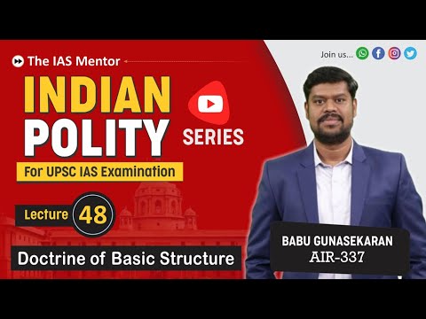 Indian Polity [Series] - Lecture 48 | what is Doctrine of Basic ...