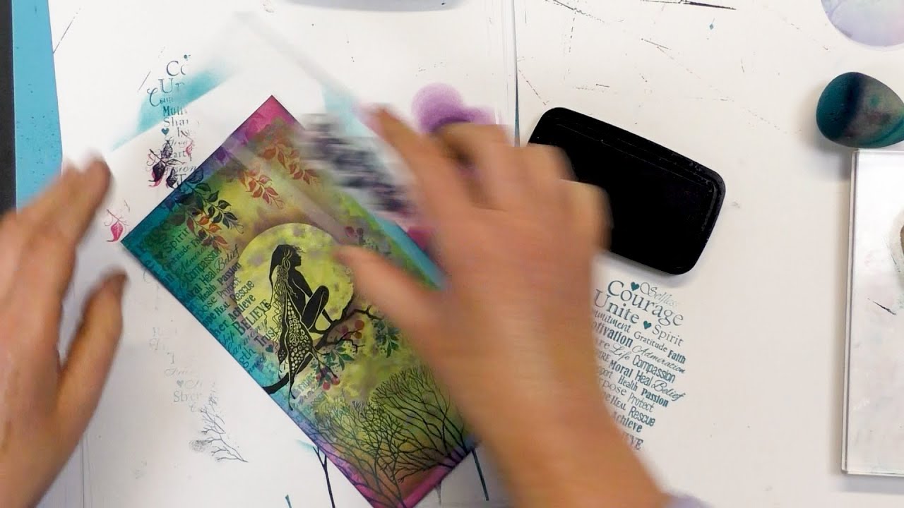 Raven rests in the sunshine - A Lavinia Stamps Tutorial - YouTube