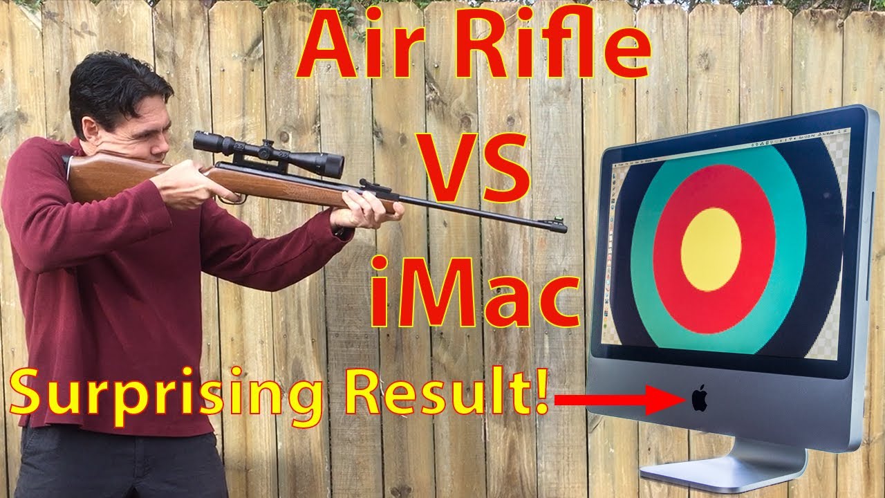 air rifle shooting computer in make-shift indoor shooting range - YouTube