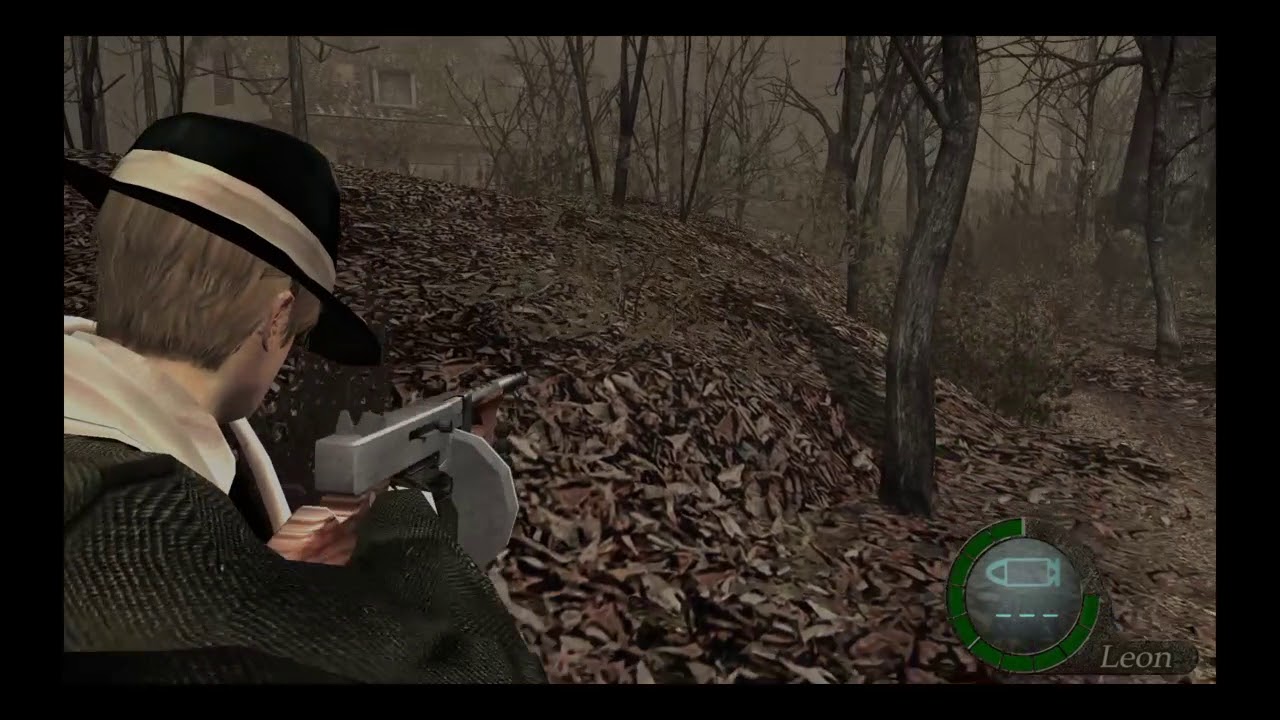 resident evil 4 gangsta Leon's hat trick - YouTube