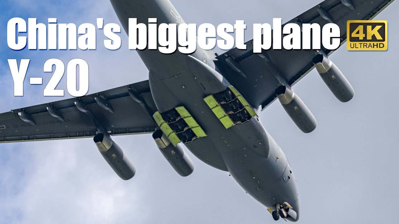 Y-20 China's biggest plane flying in Changchun Airshow - YouTube
