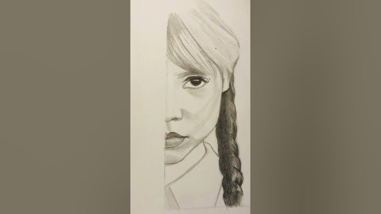 رسم وينزداي بقلم رصاص فقط Youtube