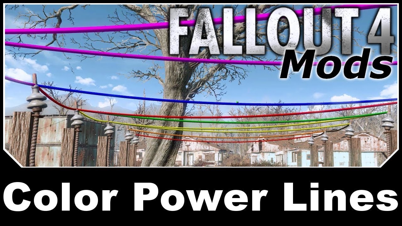 Fallout 4 Mods - Color Power Lines - YouTube
